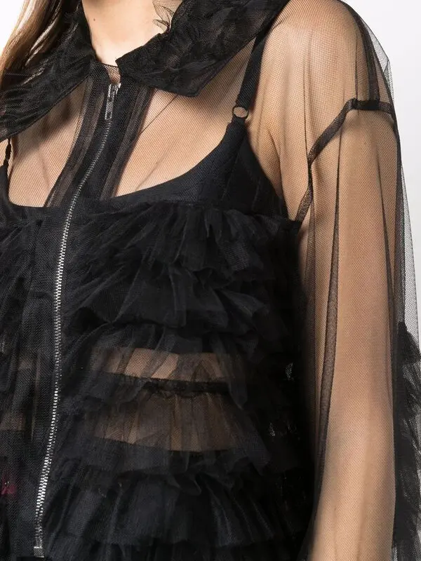 MAISON MARGIELA Sheer Tulle Bomber Jacket