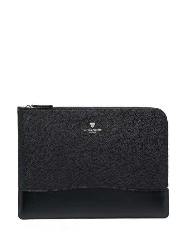 ASPINAL OF LONDON City Leather Laptop Bag - Black
