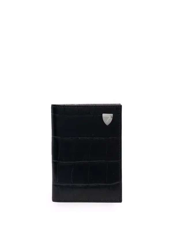 ASPINAL OF LONDON Crocodile-effect Bi-fold Cardholder