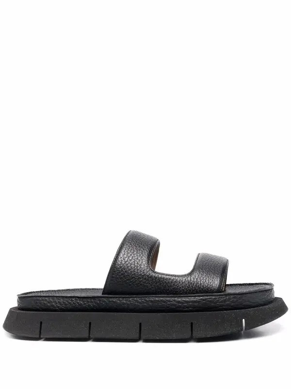 Marsèll Leather Slip-on Sandals - Black