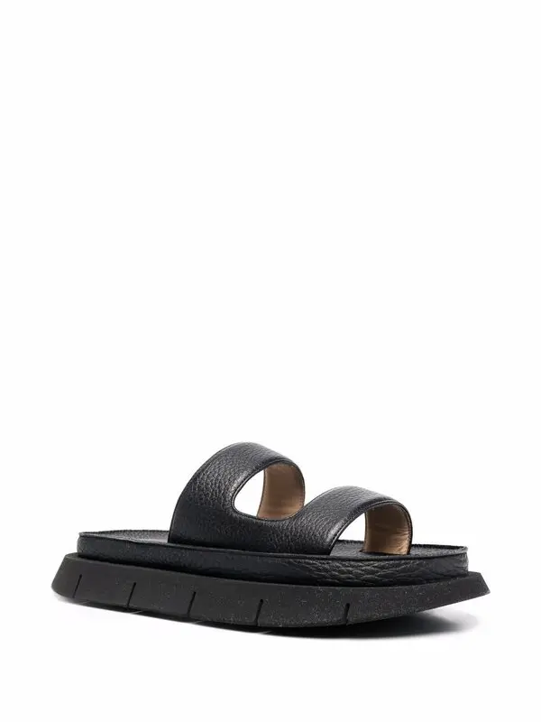 Marsèll Leather Slip-on Sandals - Black