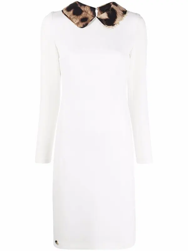 Philipp Plein Leopard-collar Dress