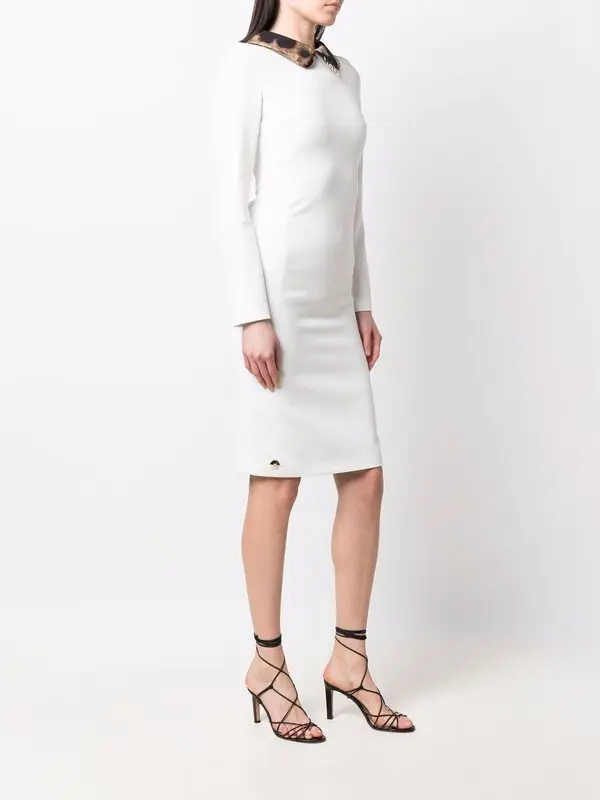Philipp Plein Leopard-collar Dress