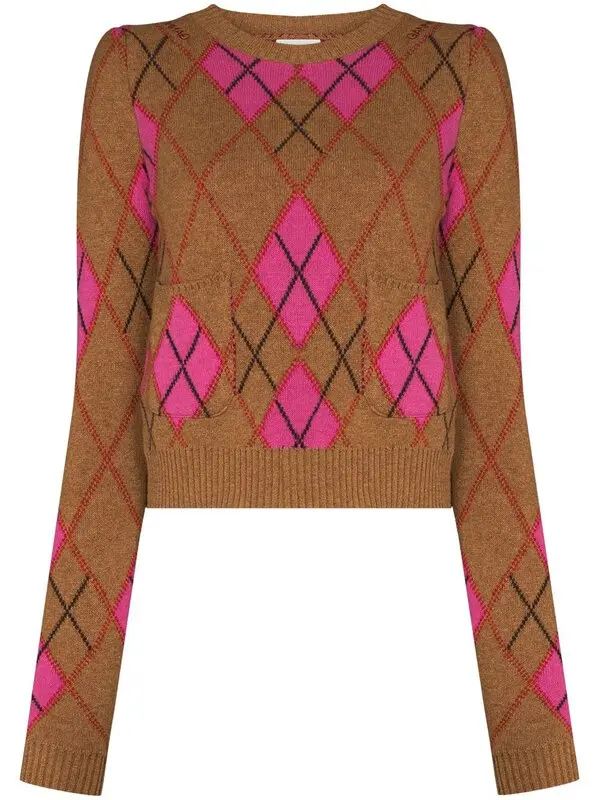 GANNI Harlequin Pattern Jumper