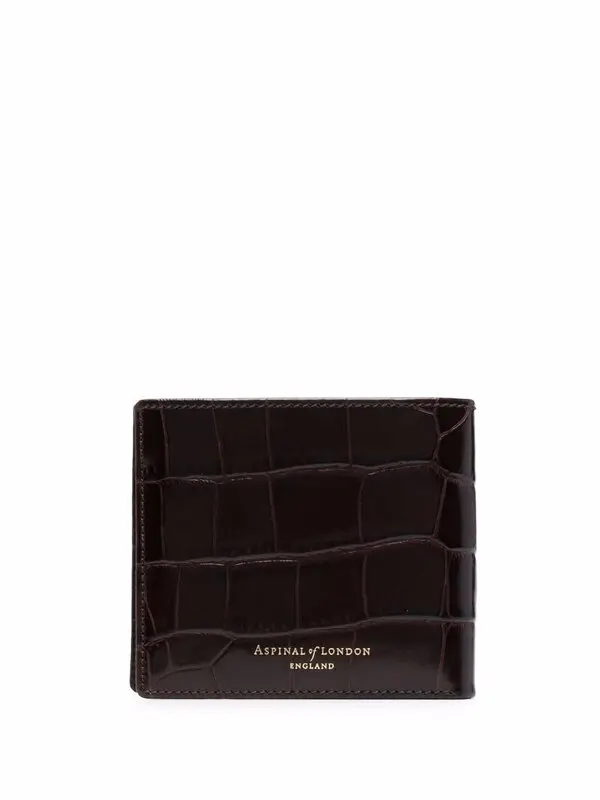 ASPINAL OF LONDON Bi-fold Leather Wallet - Brown