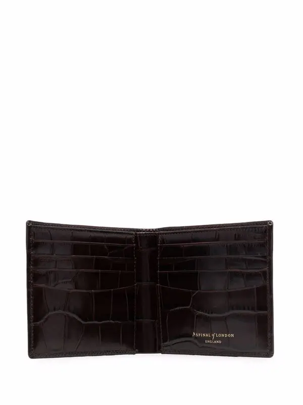 ASPINAL OF LONDON Bi-fold Leather Wallet - Brown