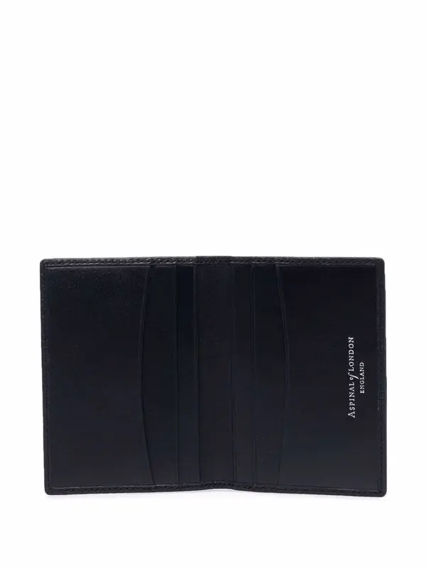 ASPINAL OF LONDON Pebbled-effect Double Fold Wallet - Blue