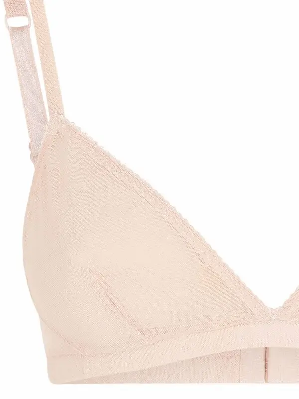 Dolce & Gabbana Dg-logo Triangle Bralette - Neutrals