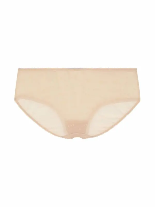 Dolce & Gabbana Dg Tulle Mid-rise Briefs - Neutrals