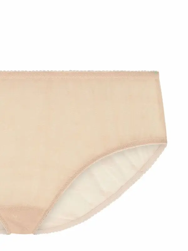 Dolce & Gabbana Dg Tulle Mid-rise Briefs - Neutrals