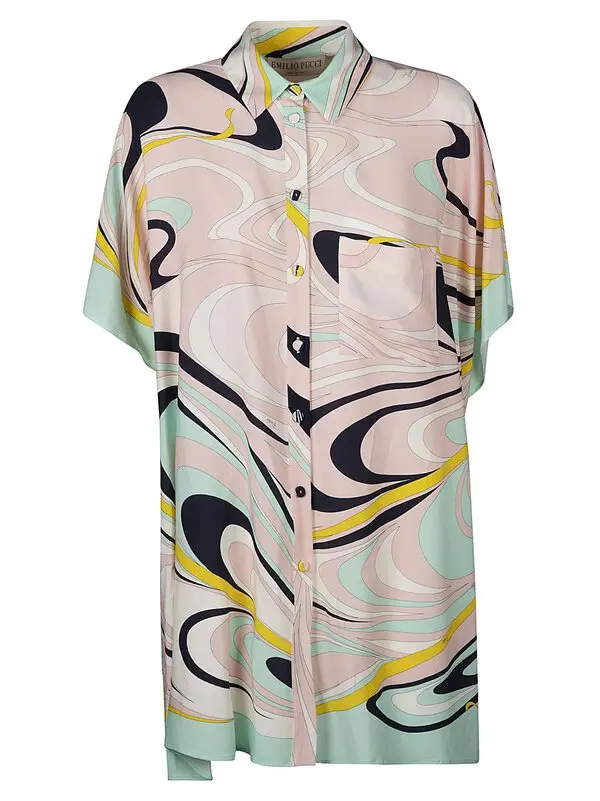 emilio pucci shirt dress Pucci Girls Onde Shirt Dress in Pink 4 Yrs