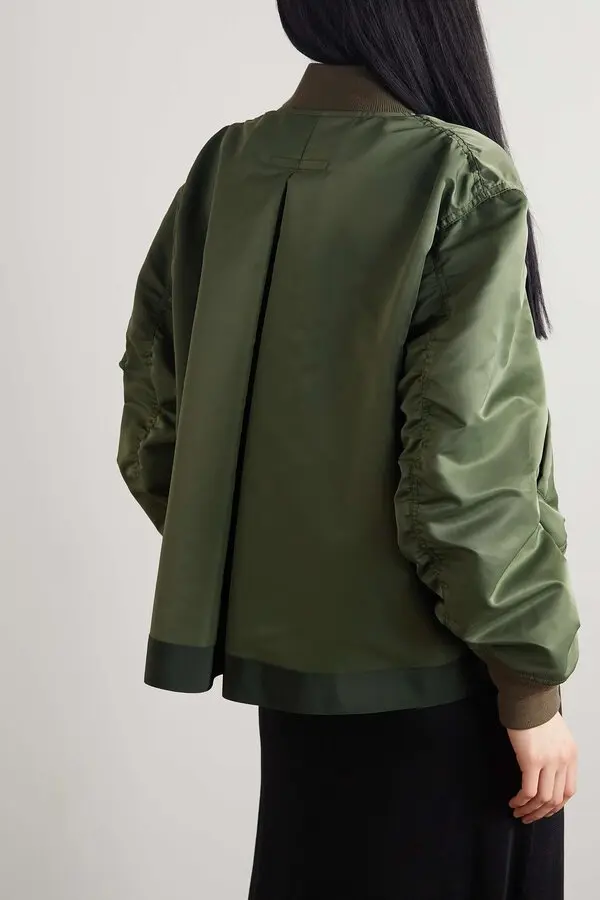Sacai Shell Bomber Jacket - Army Green