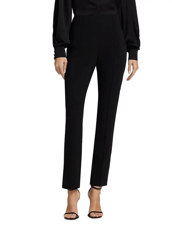 Cinq À Sept Brianne Pintuck Crepe Pants - Black