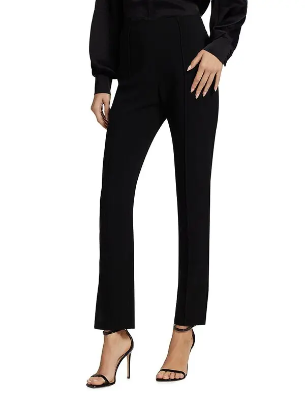 Cinq À Sept Brianne Pintuck Crepe Pants - Black