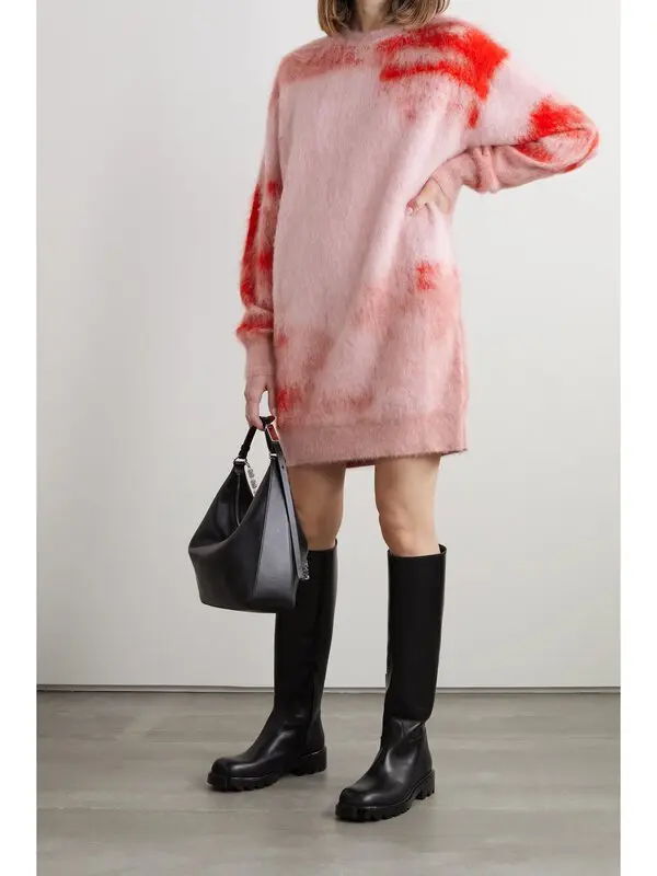 Givenchy Chito Brushed Jacquard-knit Mini Dress