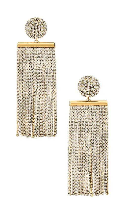 Ettika Crystal Dangle Earrings - Gold