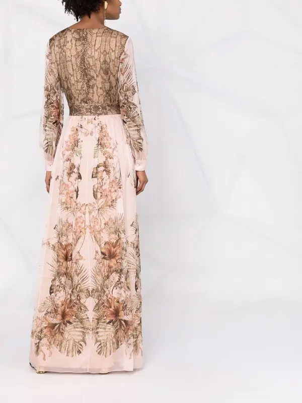 Alberta Ferretti Long Sleeve Maxi Dress