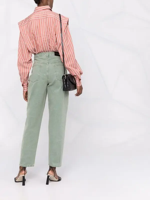 Alberta Ferretti Light Cotton High-waisted Tapered Jeans