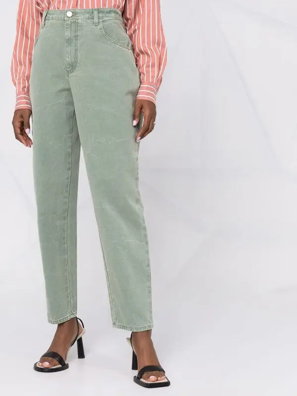 Alberta Ferretti Light Cotton High-waisted Tapered Jeans