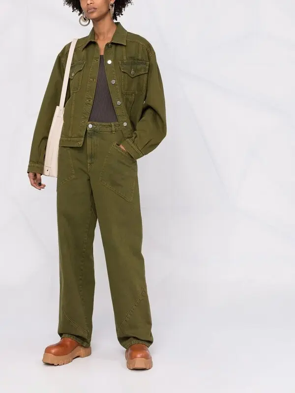 Alberta Ferretti Deconstructed Wide-leg Jeans