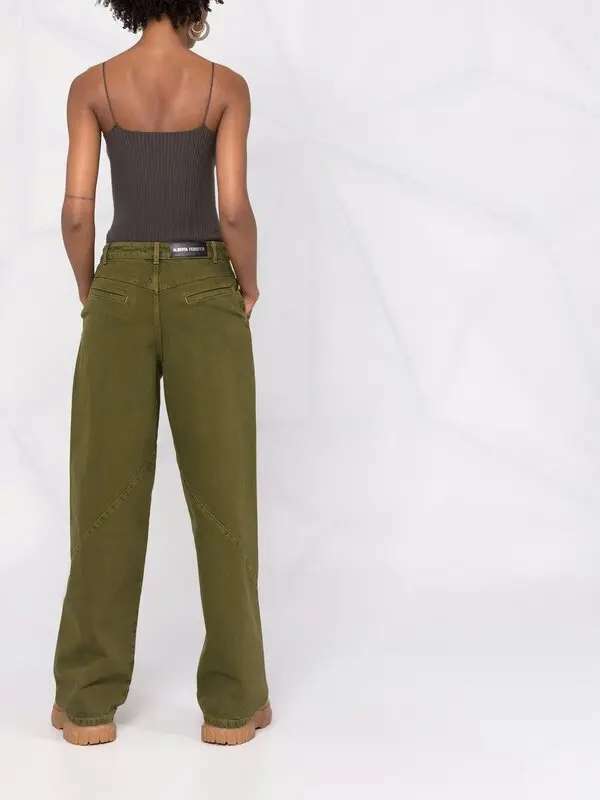 Alberta Ferretti Deconstructed Wide-leg Jeans