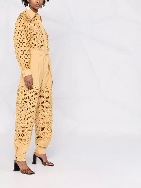 Alberta Ferretti Broderie Anglaise Jumpsuit