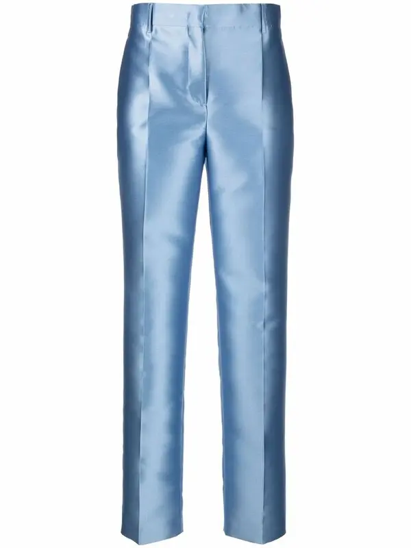 Alberta Ferretti Satin Finish Straight-leg Trousers