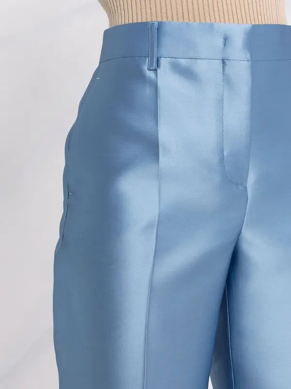 Alberta Ferretti Satin Finish Straight-leg Trousers