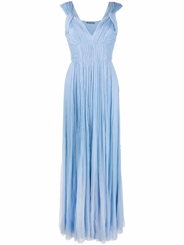 Alberta Ferretti Ruched Silk Dress