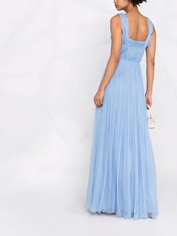 Alberta Ferretti Ruched Silk Dress