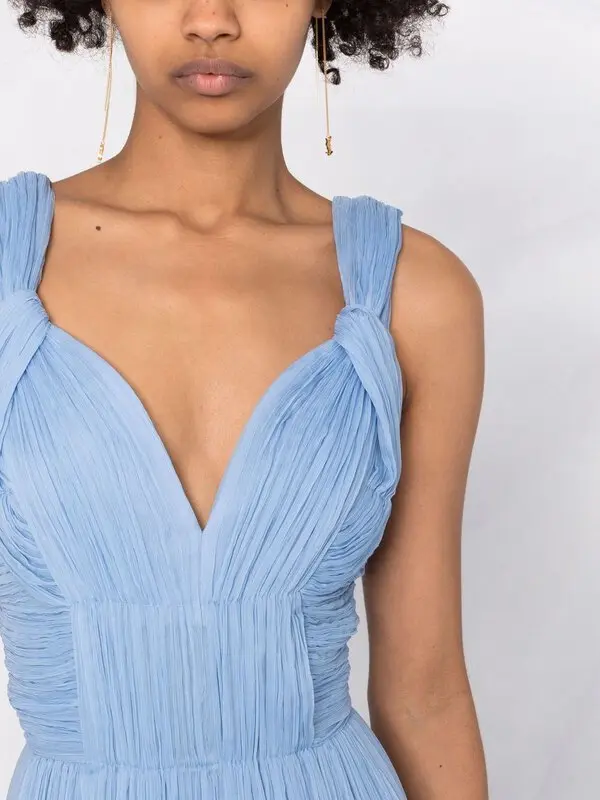 Alberta Ferretti Ruched Silk Dress