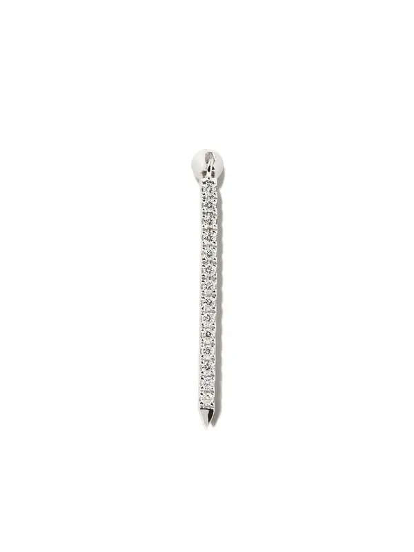 MARIA TASH 18kt White Gold Eternity Bar Diamond Charm - Silver