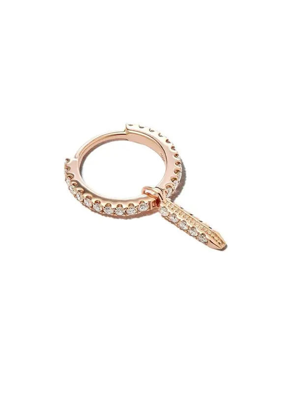 MARIA TASH 18kt Rose Gold Diamond Bar Charm