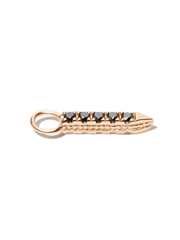 MARIA TASH 18kt Rose Gold Diamond Bar Charm