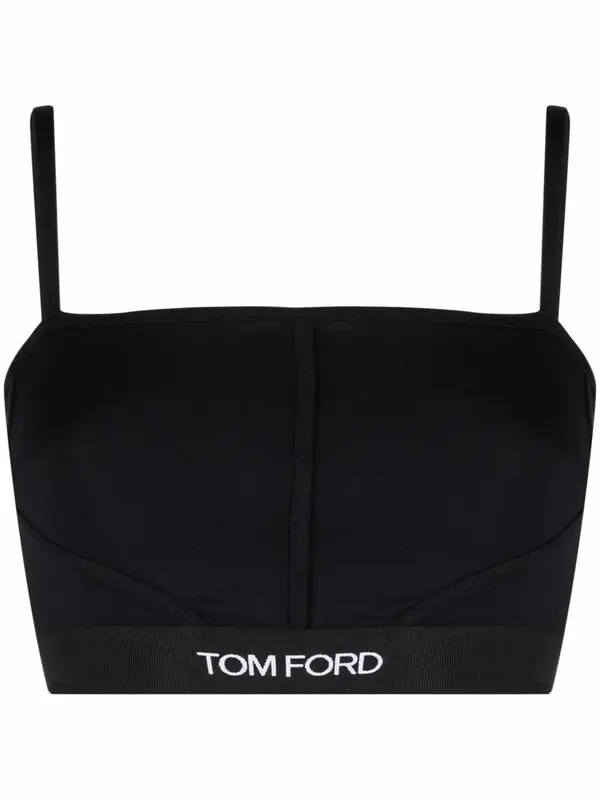 TOM FORD Logo Underband Bralette Top - Black