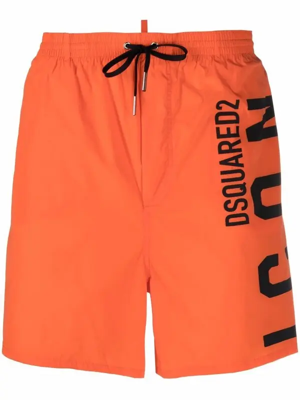 Dsquared2 Logo-print Drawstring Swim Shorts - Orange