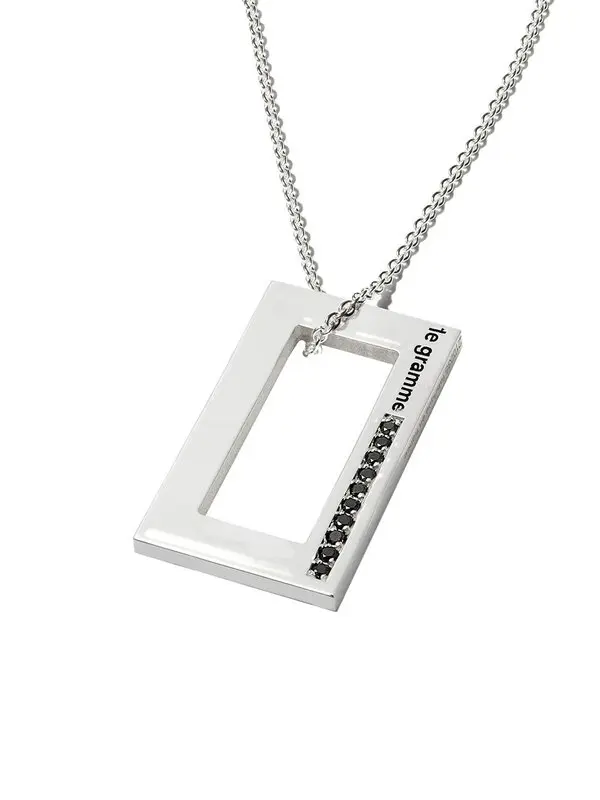 Le Gramme 3.4g Necklace With Black Diamonds