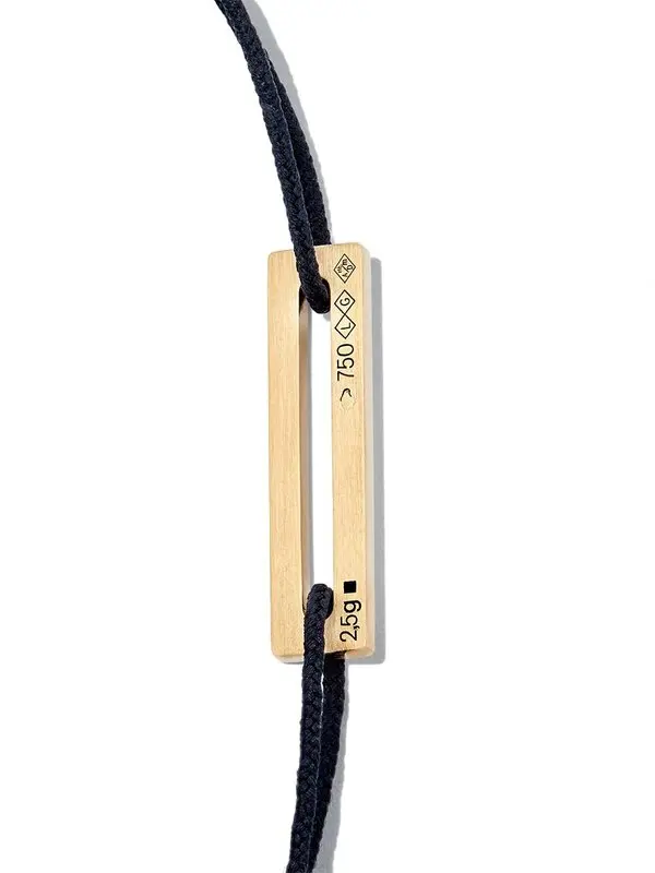 Le Gramme 18kt Yellow Punched Cord Le 2.5g Diamond Bracelet