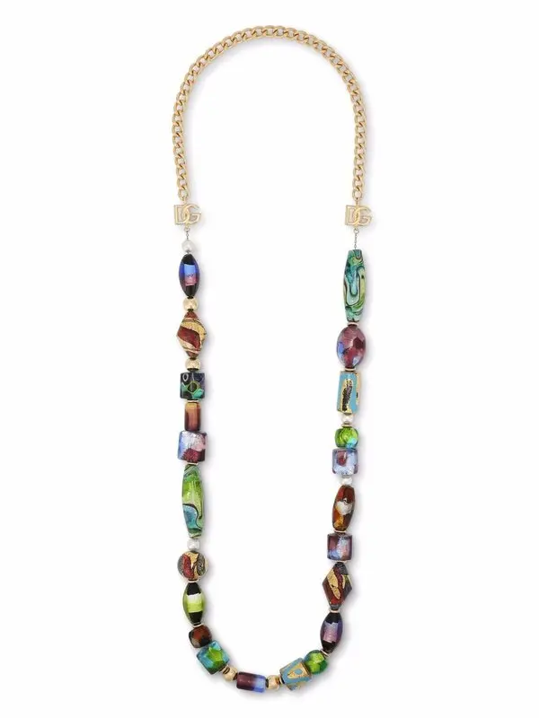 Dolce & Gabbana Multi-glass Bead Necklace - Gold