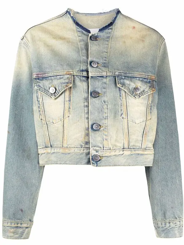 MAISON MARGIELA Distressed Denim Jacket - Blue