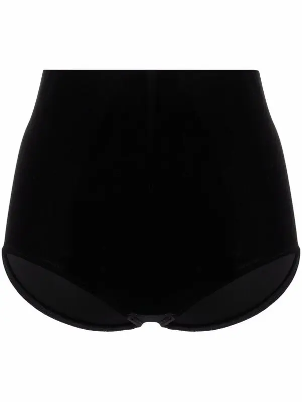 Alchemy Fashions X Lia Aram High-waisted Velvet Briefs - Black