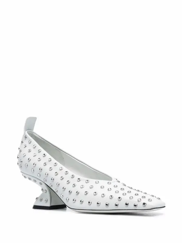 FERRAGAMO 60mm F-heel Rhinestone Pumps
