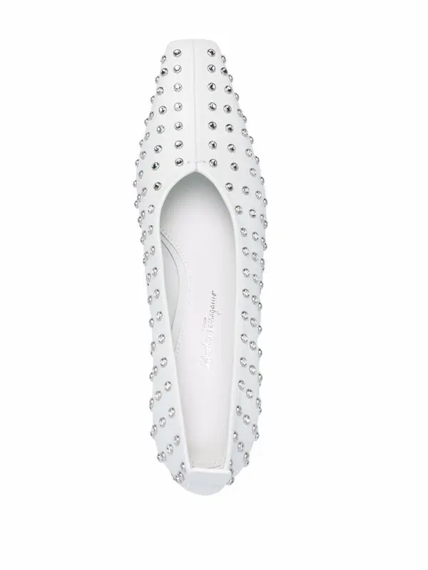 FERRAGAMO 60mm F-heel Rhinestone Pumps