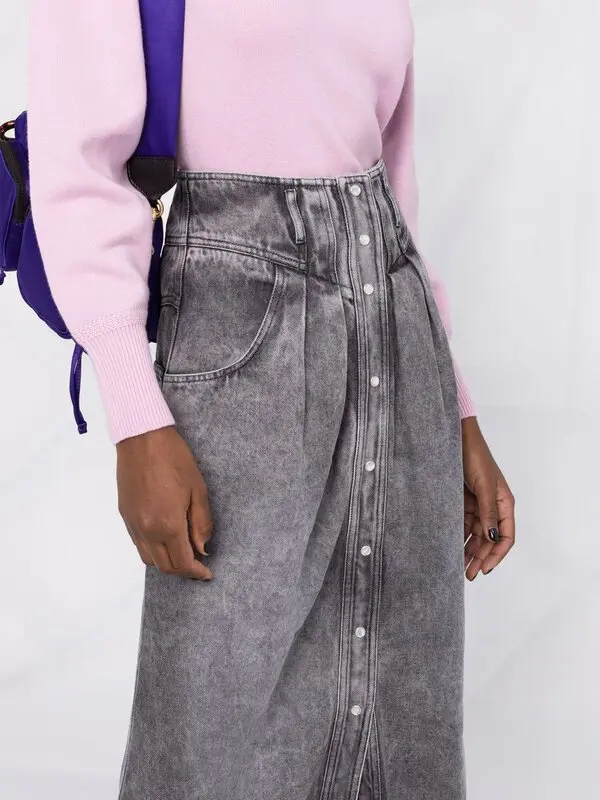 Isabel Marant Tigrane Midi Skirt - Grey | Editorialist display picture 1