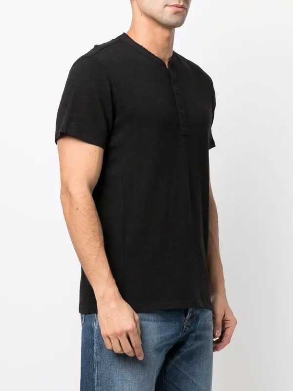 Rag & Bone Short-sleeve Henley T-shirt - Black
