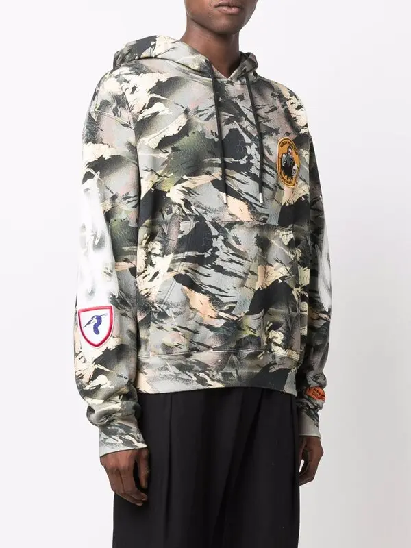 Heron Preston Camouflage Print Hoodie