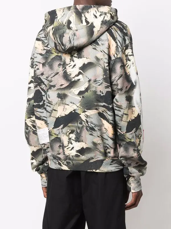 Heron Preston Camouflage Print Hoodie