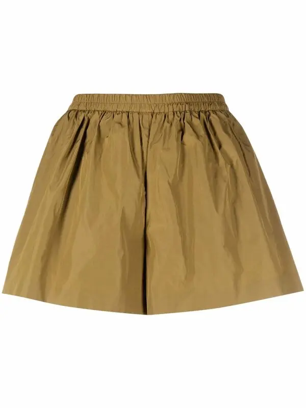 Red Valentino Pleated Flared Shorts