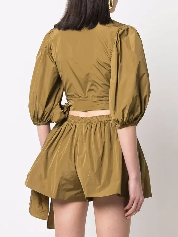 Red Valentino Wrap Cropped Blouse