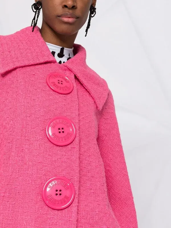 Moschino Single-breasted Tweed Coat